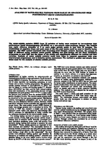 Analysis of water-soluble proteins from barley by ion-exchange high ...